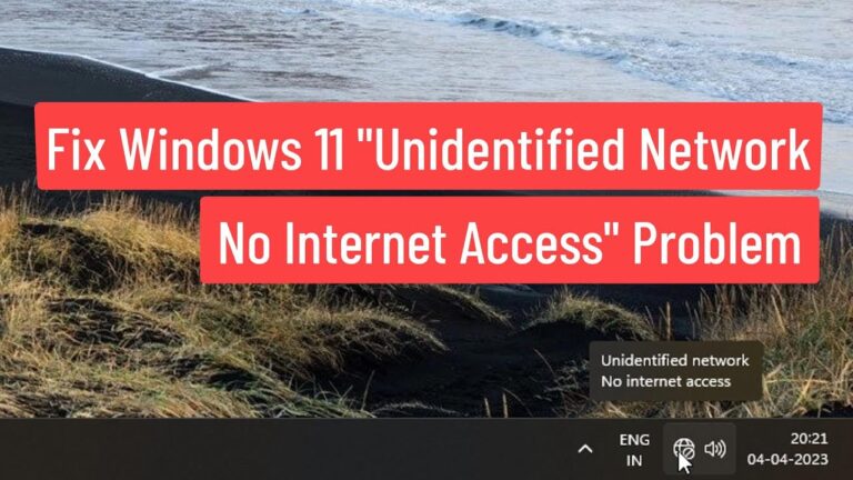 Solución problema Unidentified Network No Internet Access en Windows 11 ...