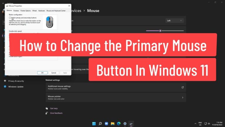 Como alterar o botão principal do mouse no Windows 11 - Mundowin