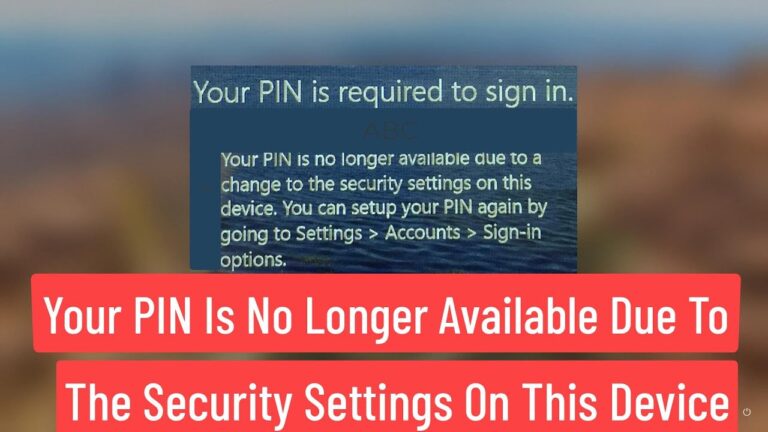 Cómo solucionar el problema del PIN no disponible en Windows - Mundowin