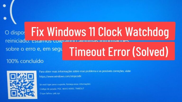 Solucionar error Clock Watchdog Timeout en Windows 11 - Mundowin