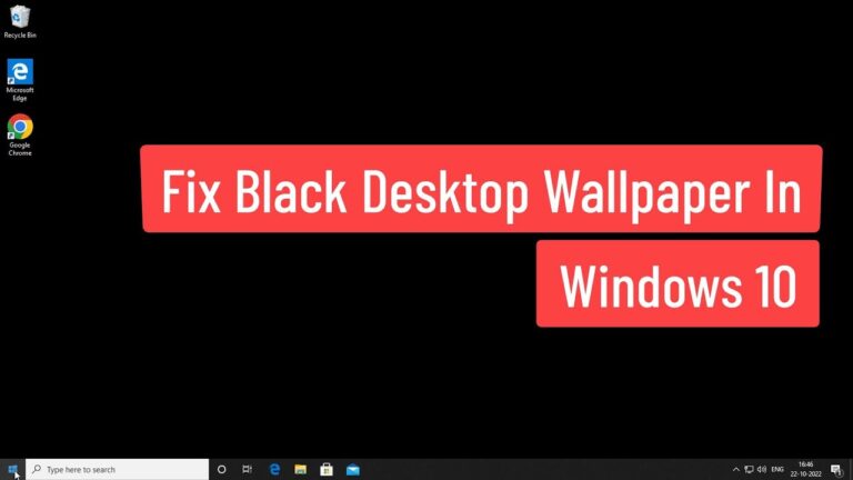 Solución para fondo de pantalla negro en Windows 10 - Mundowin