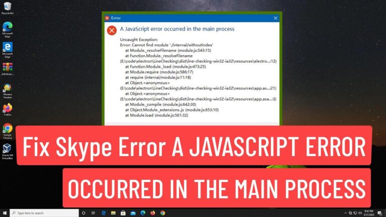 Solución al error de JavaScript en Skype en Windows 10/11 - Mundowin