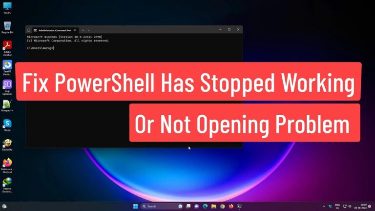 How to Fix PowerShell Stopped Working or Won't Open in Windows 11/10 ...