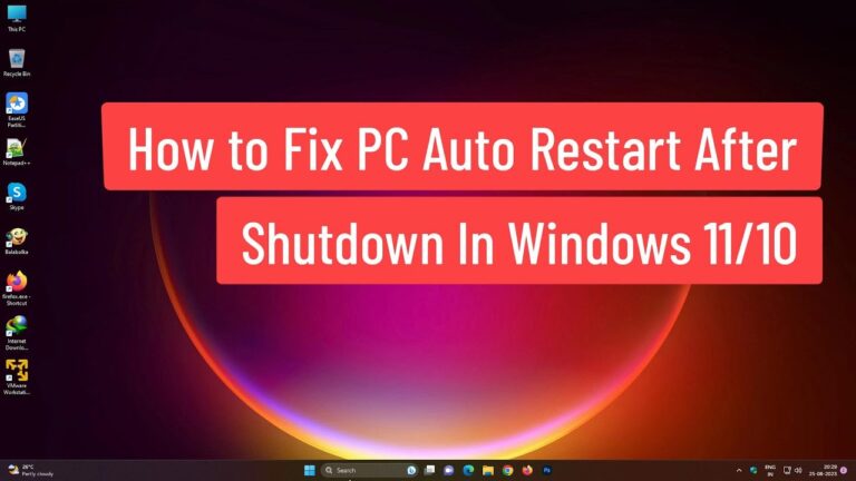 Cómo solucionar el reinicio automático del PC después de apagarse en Windows 11/10 - Mundowin
