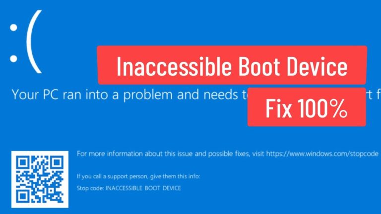 Arreglando error pantalla azul: Inaccessible Boot Device | Windows 10 - Mundowin