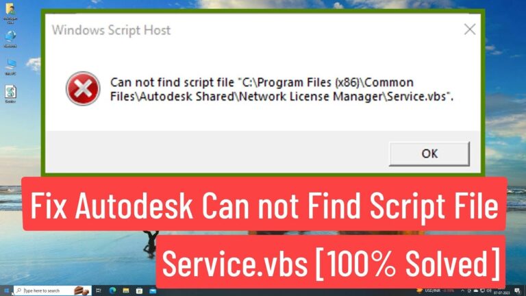 Error script file Service.vbs en Autodesk solucionado 100% - Mundowin
