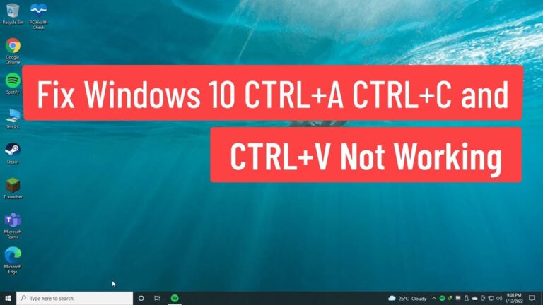 Solución: Reparar problema de teclas CTRL+A, CTRL+C y CTRL+V en Windows 10. - Mundowin