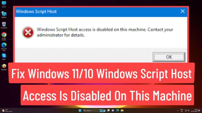Solución para error de acceso deshabilitado de Windows Script Host en ...