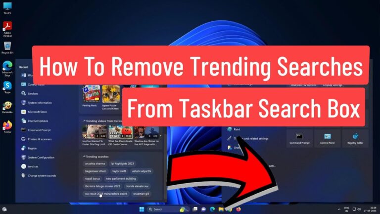 Remove Popular Searches from the Taskbar Search Bar in Windows 11/10 - Mundowin