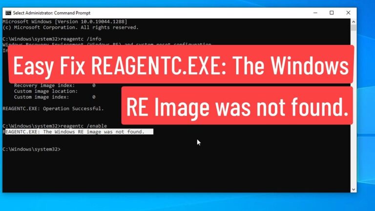 Tutorial: Solución fácil REAGENTC.EXE: No se encontró la imagen de ...