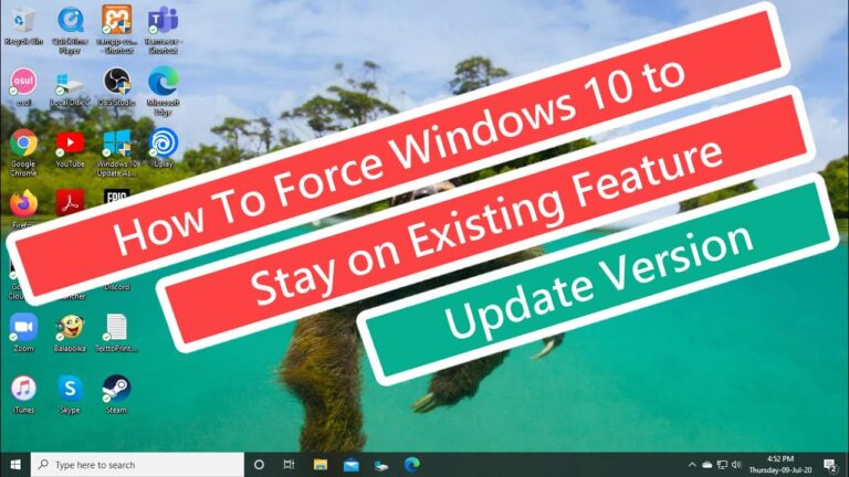 Forzar a Windows 10 a mantener la versión de actualización de ...