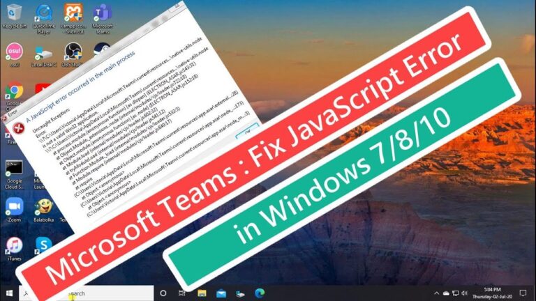 Cómo solucionar el error de JavaScript en Microsoft Teams - Mundowin
