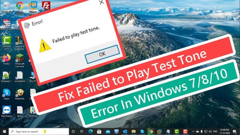 Solución para el error 'Failed To Play Test Tone' en Windows - Mundowin