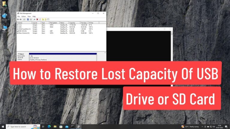 Pulihkan kapasiti USB atau kad SD yang hilang: tutorial - Mundowin
