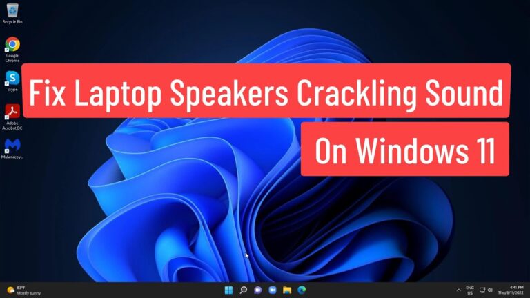 Solución al crujido del sonido en altavoces de laptop en Windows 11 - Mundowin