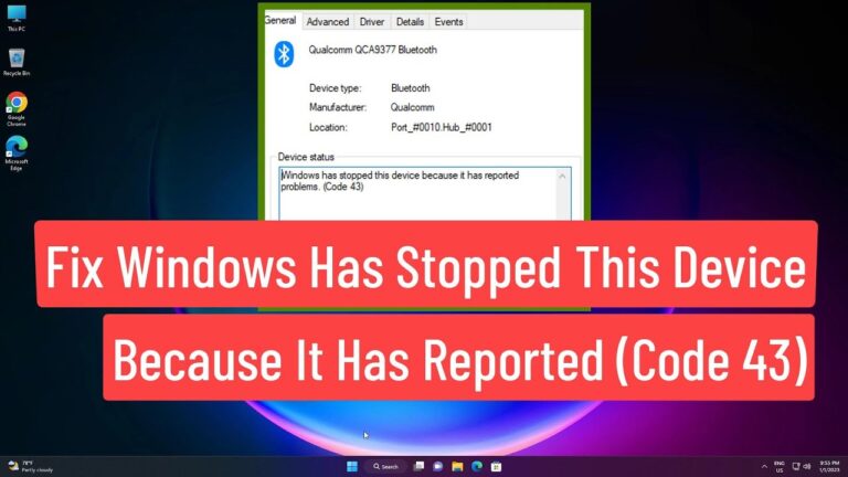 Solución para el código de error 43 en Windows - Mundowin