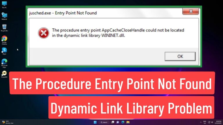 Solución a problema 'Entry Point Not Found Dynamic Link Library' en Windows 11/10/8/7 - Mundowin