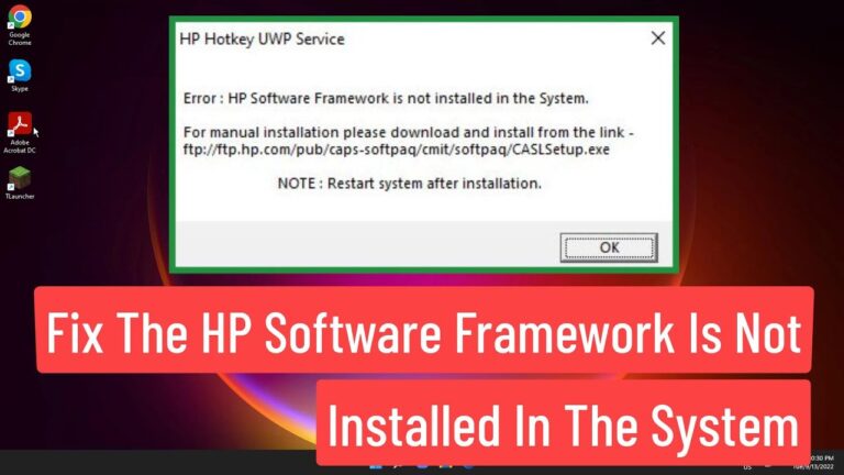 Fix HP Software Framework Not Installed Error on Windows - Mundowin