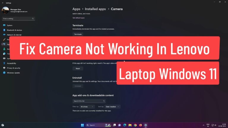How to Fix Camera Problem on Lenovo Laptop with Windows 11 - Mundowin
