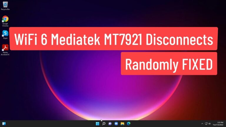 Solución para desconexión aleatoria de Wi-Fi 6 Mediatek MT7921 - Mundowin