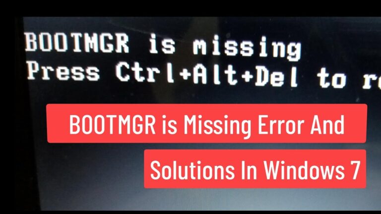 Solución de error 'Bootmgr Is Missing' en Windows 7 - Mundowin