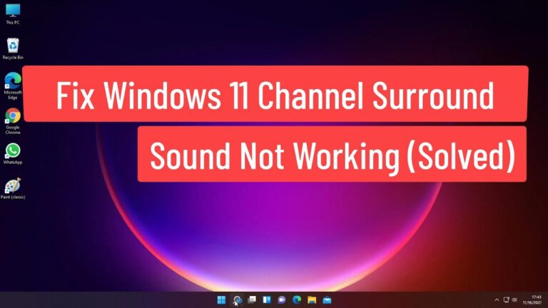 Solución para problemas de sonido envolvente de 5.1 o 7.1 en Windows 11 - Mundowin