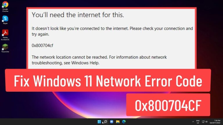 Corrección del código de error de red 0x800704CF en Windows 11 - Mundowin