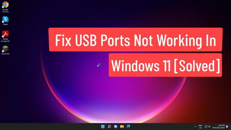 Solución: USB no funciona en Windows 11 - Mundowin