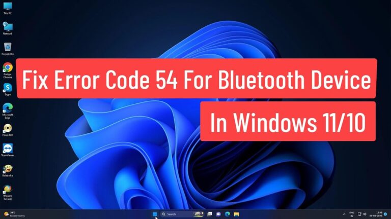 Solucionar error 54 en dispositivo Bluetooth - Mundowin