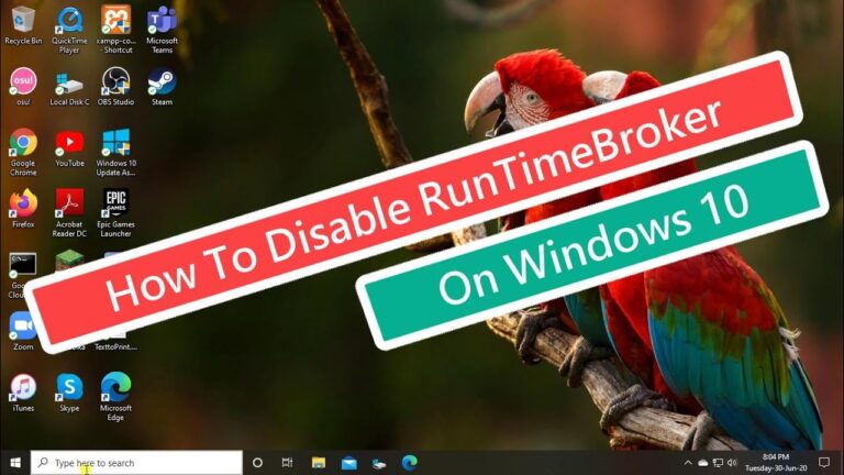 Desactivar RunTimeBroker en Windows 10 - Mundowin