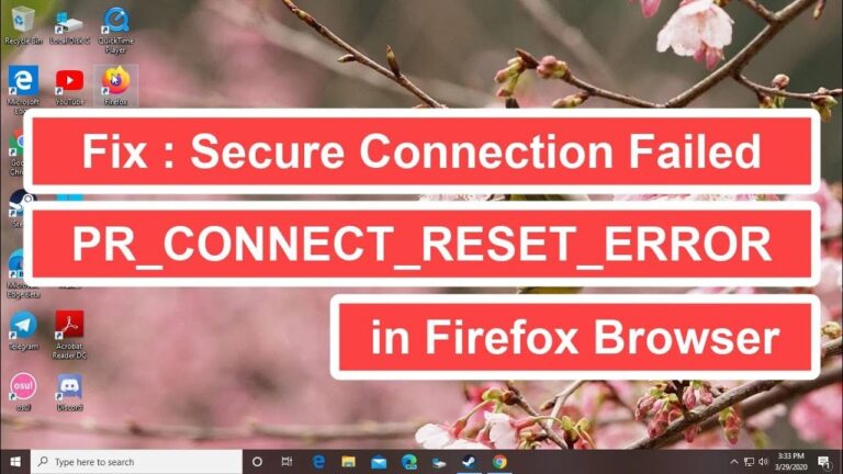 Arreglar error PR_CONNECT_RESET_ERROR en Firefox - Mundowin