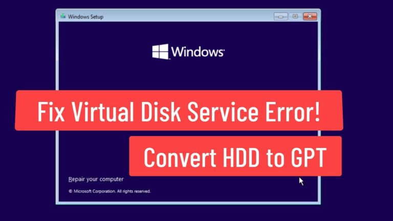 Solución para el error de Servicio de Disco Virtual: Convertir HDD a ...