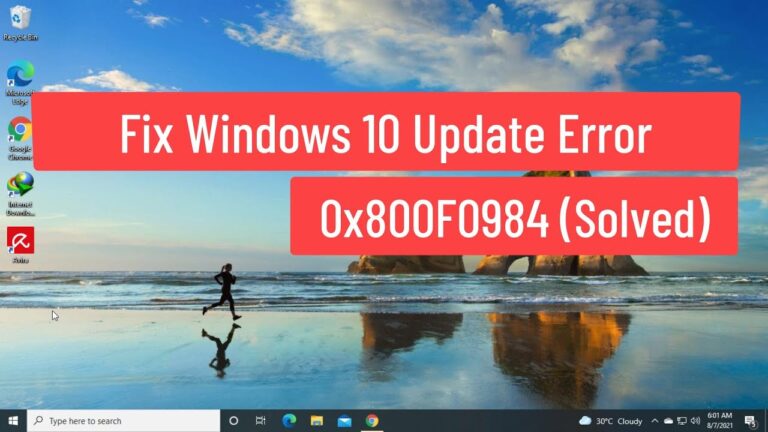 Solución al error de actualización de Windows 10 (0x800f0984) - Mundowin