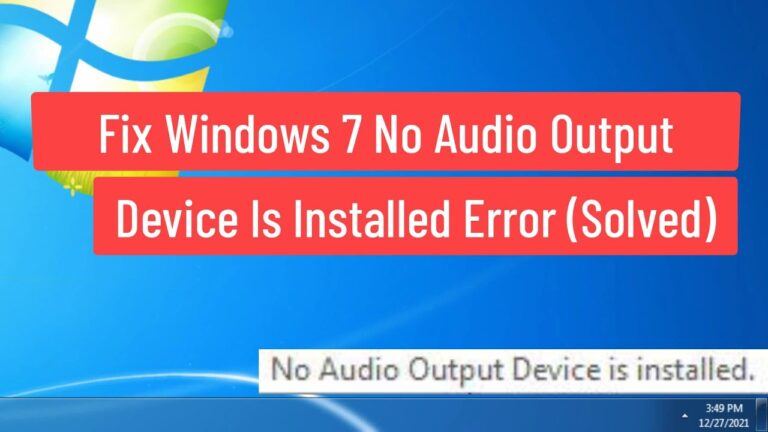 Solucionar error de dispositivo de salida de audio no instalado en Windows 7 (Video tutorial ...