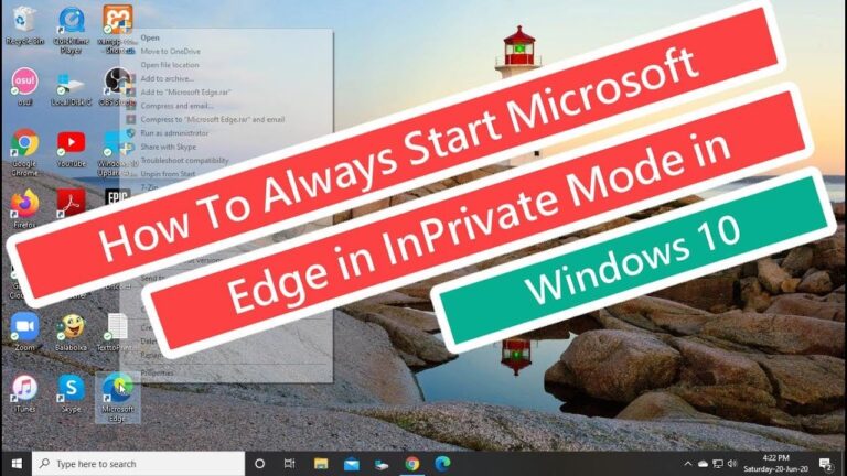 Microsoft Edge: Iniciar siempre en modo InPrivate en Windows 10 - Mundowin