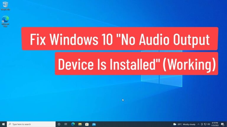 Pag-aayos ng Windows 10: Walang Naka-install na Audio Output Device ...
