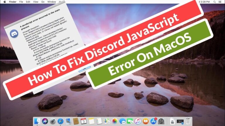 Cómo solucionar el error de JavaScript en Discord en MacOS: tutorial de vídeo. - Mundowin