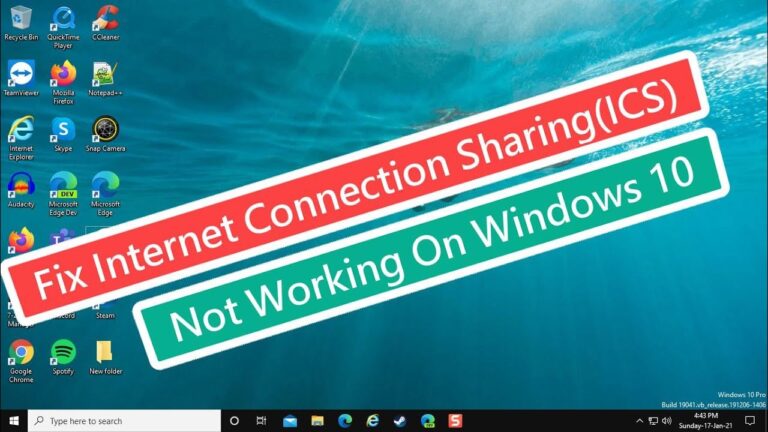 Internet Connection Sharing no funciona en Windows 10 - Mundowin