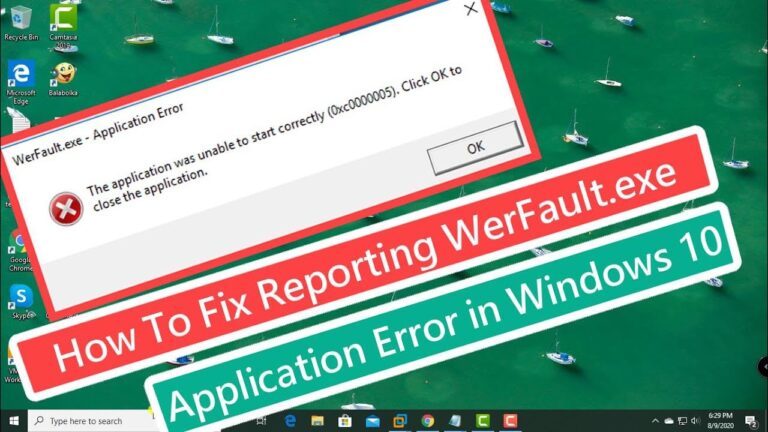 Cómo solucionar el error de aplicación WerFault.exe en Windows 10 ...
