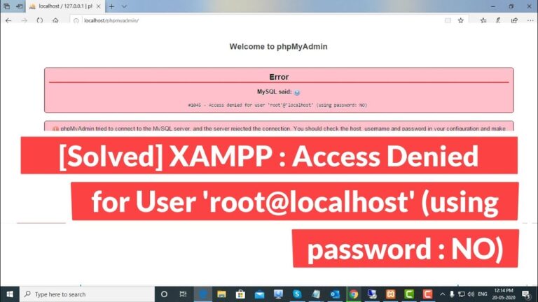 Acceso denegado para el usuario 'root@localhost' (sin contraseña) - Mundowin