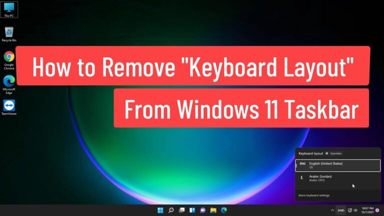 Remove Keyboard Layout from Windows 11 Taskbar. - Mundowin