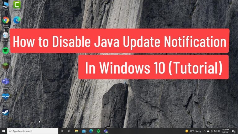 Desactivar notificación de actualización de Java en Windows 10 - Mundowin