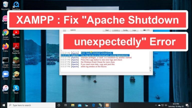 Solucionar error de apagado inesperado de Apache en XAMPP - Mundowin