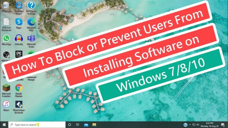Cómo bloquear la instalación de software en Windows 7/8/10 - Mundowin