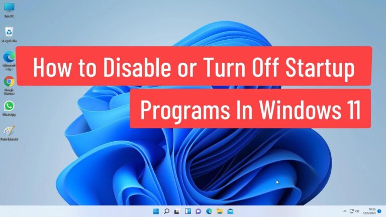 Disable startup programs in Windows 11 - Mundowin