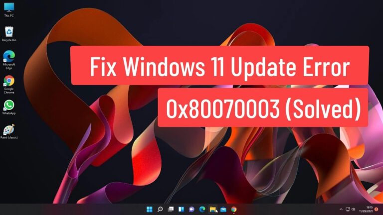 Solución error actualización Windows 11 0x80070003 en 4 pasos - Mundowin