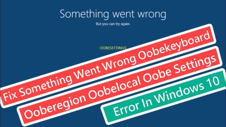 Solución erro Oobe en Windows 10 - Mundowin