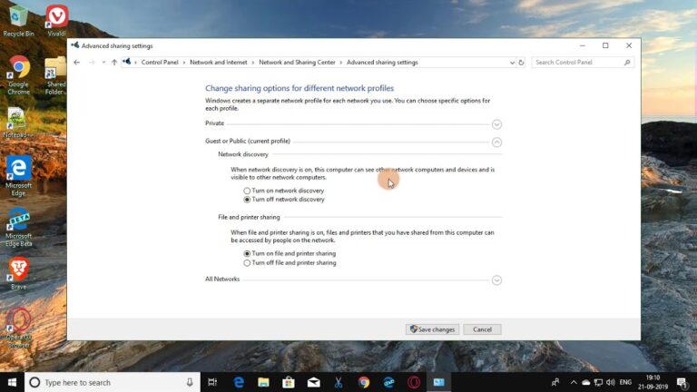 Activa el uso compartido de archivos e impresoras en Windows 10 - Mundowin