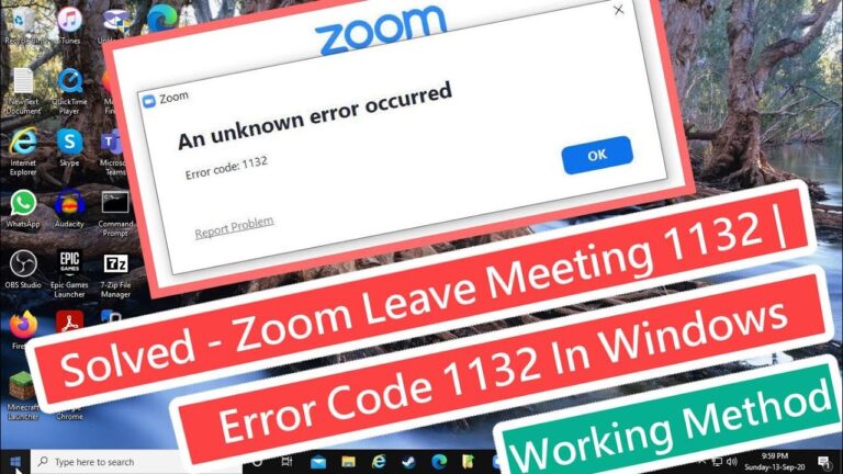 Solución - Error de zoom al abandonar la reunión 1132 - Mundowin
