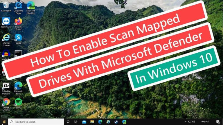 Activate scanning for mapped drives with Microsoft Defender in Windows 10 - Mundowin